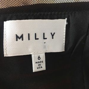 Milly | Dresses | Milly Multicolor Dress Lamb Leather Waist Mesh | Poshmark